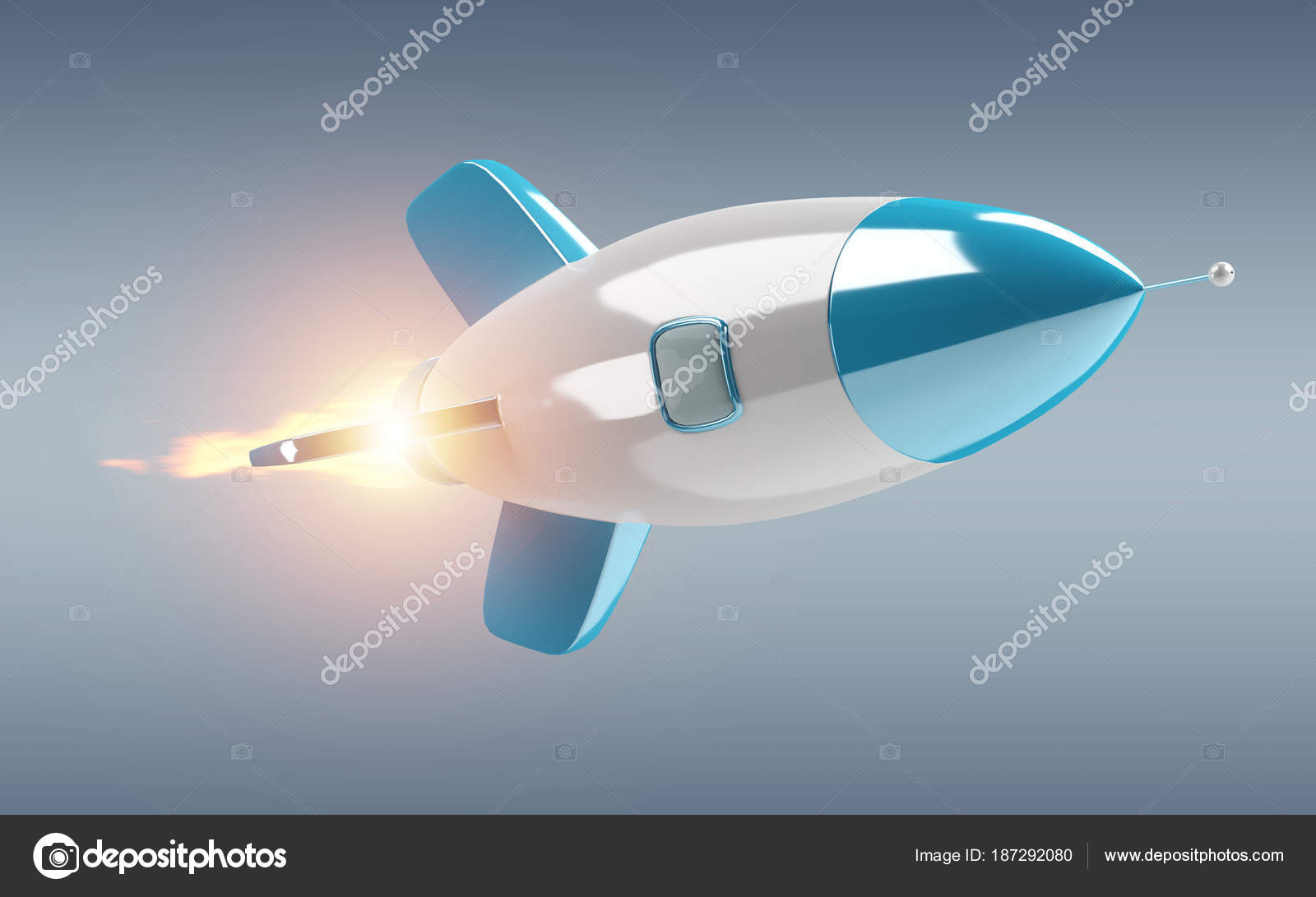 Isolated modern digital rocket 3D rendering Stock Photo by ©sdecoret ...
