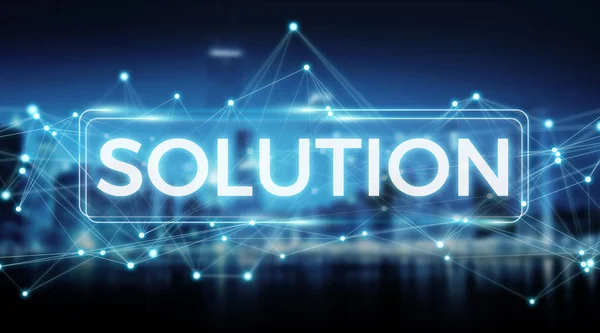 Solution digital text interface 3D rendering - Stock Image - Everypixel