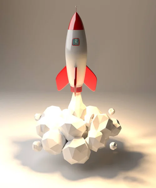 Modern digital rocket launching 3D rendering Stock Photo by ©sdecoret ...