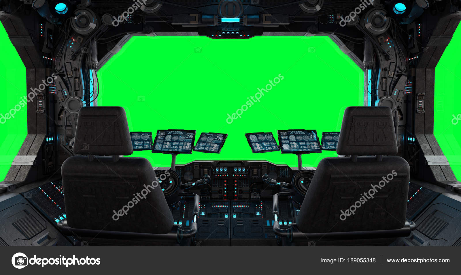 Spaceship grunge interior window isolated Stock Photo by ©sdecoret ...