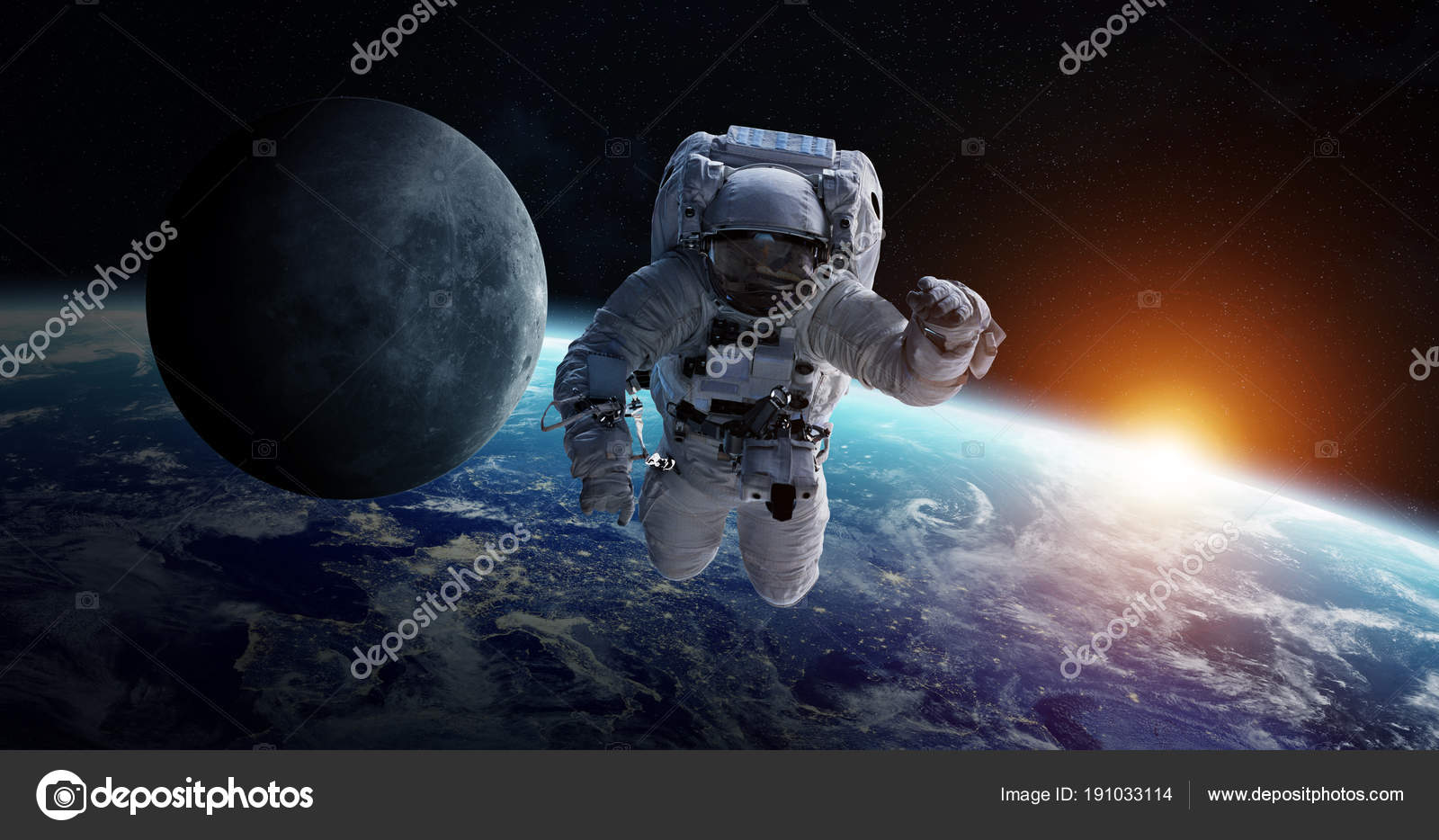 Astronaut Floating In Space