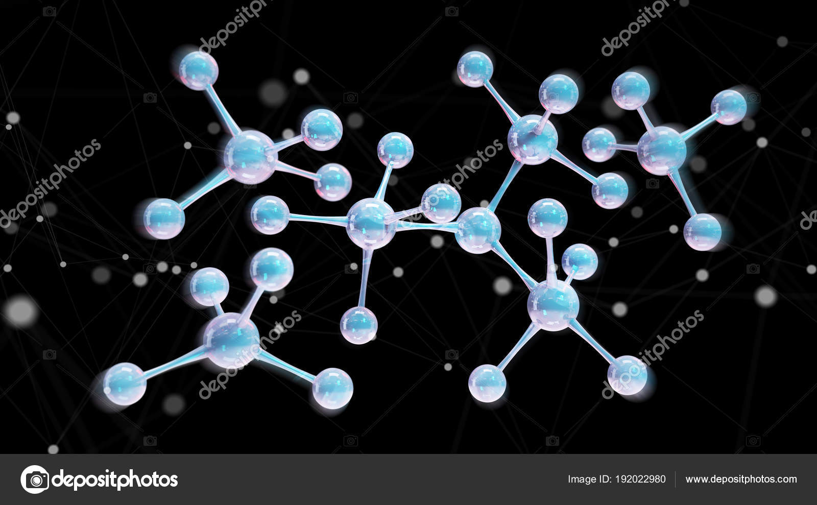 Modern digital molecule structure 3D rendering — Stock Photo © sdecoret ...