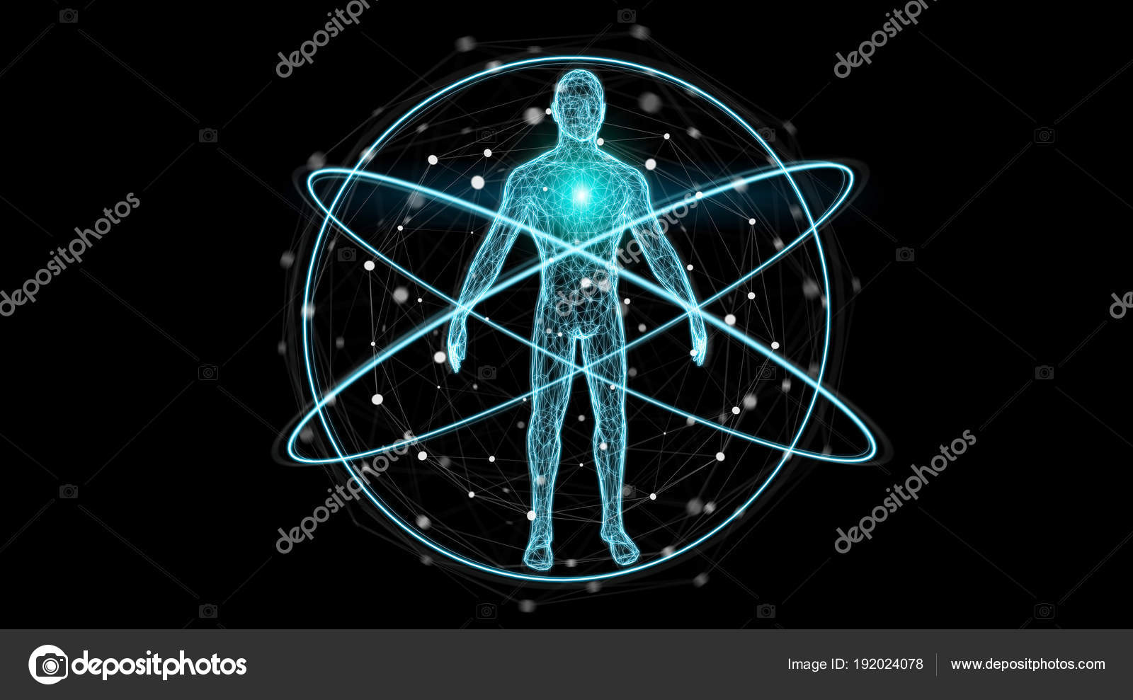 Digital x-ray human body scan background interface 3D rendering — Stock ...
