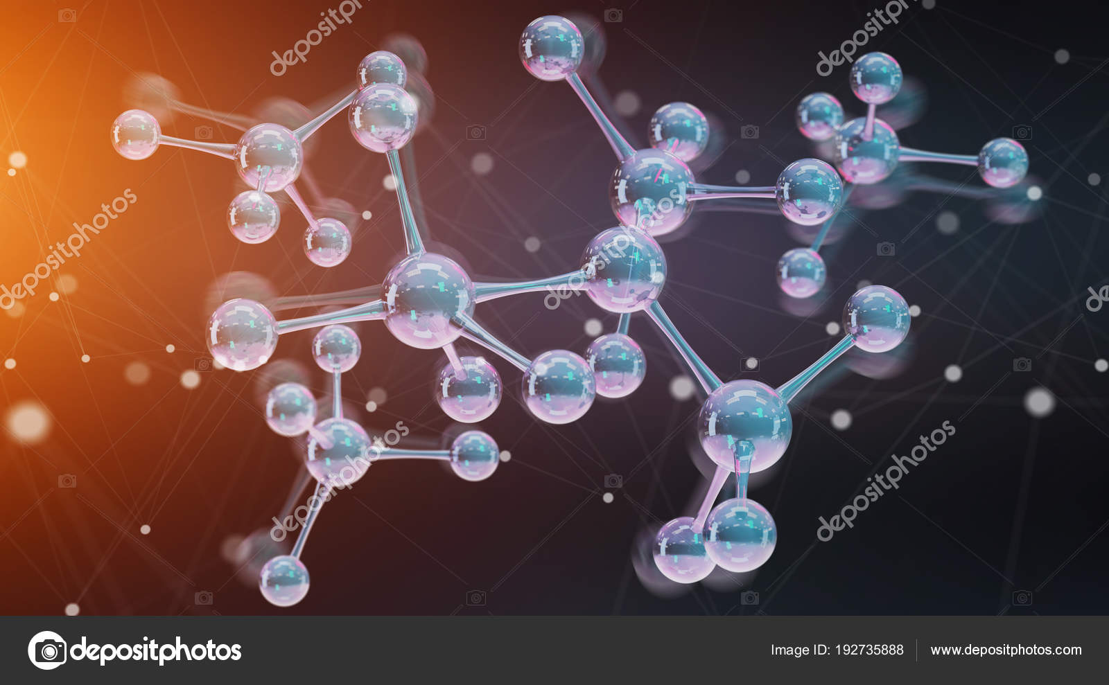Modern digital molecule structure 3D rendering Stock Photo by ©sdecoret ...