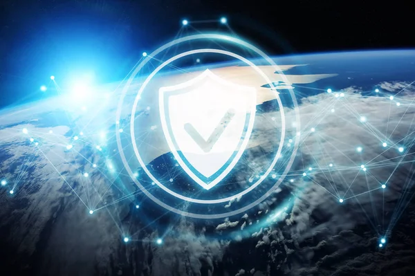 Cyber security on planet Earth 3D rendering Stock Photo by ©sdecoret ...