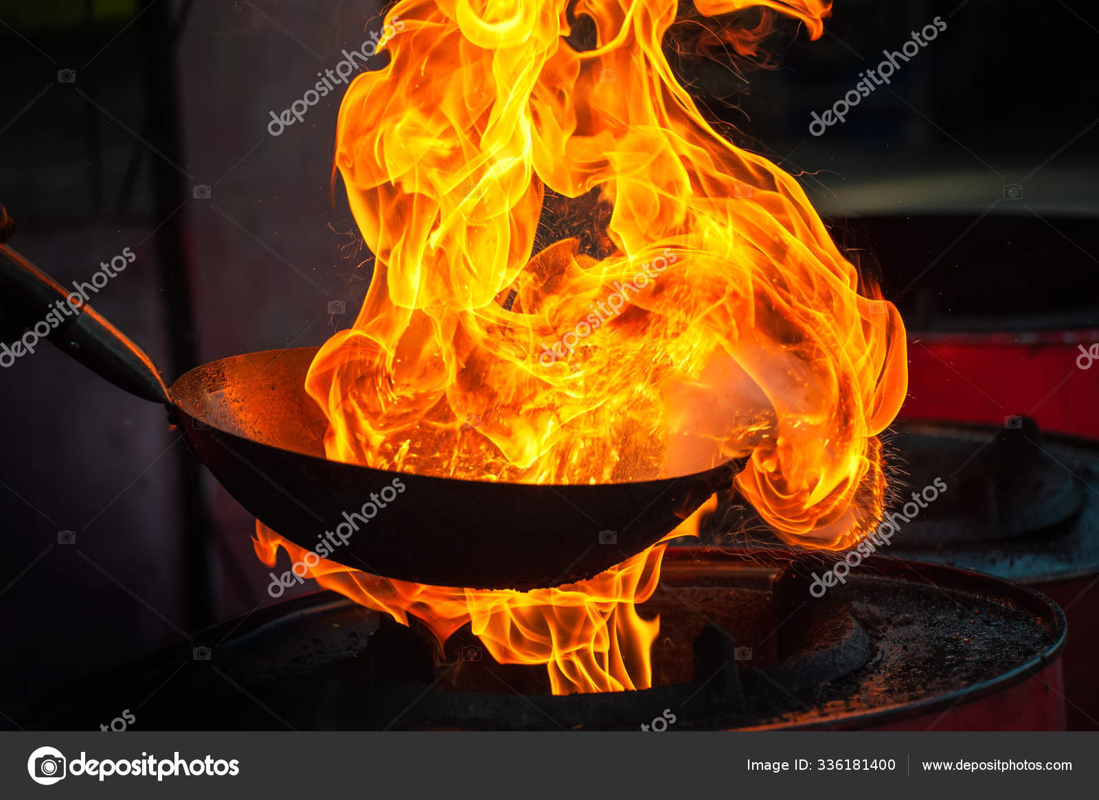 Chef Cooking With Fire
