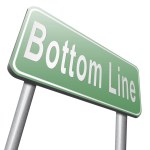 Bottom Line Green Road Sign — Stock Photo © Feverpitch #2328603