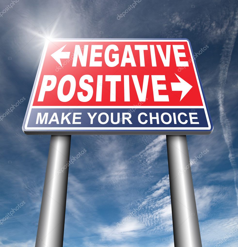 Negative or positive road sign Stock Photo by ©kikkerdirk 127768026