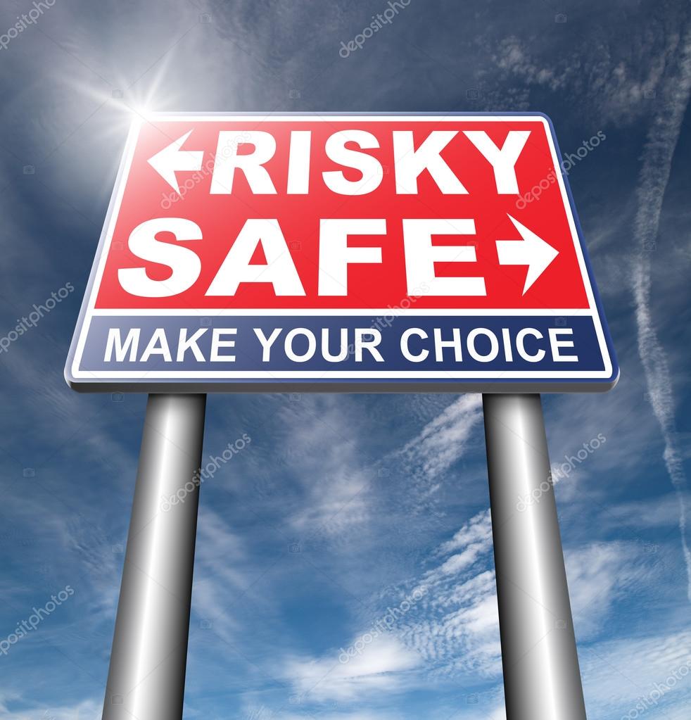 Safe or risky road sign — Stock Photo © kikkerdirk #127769746
