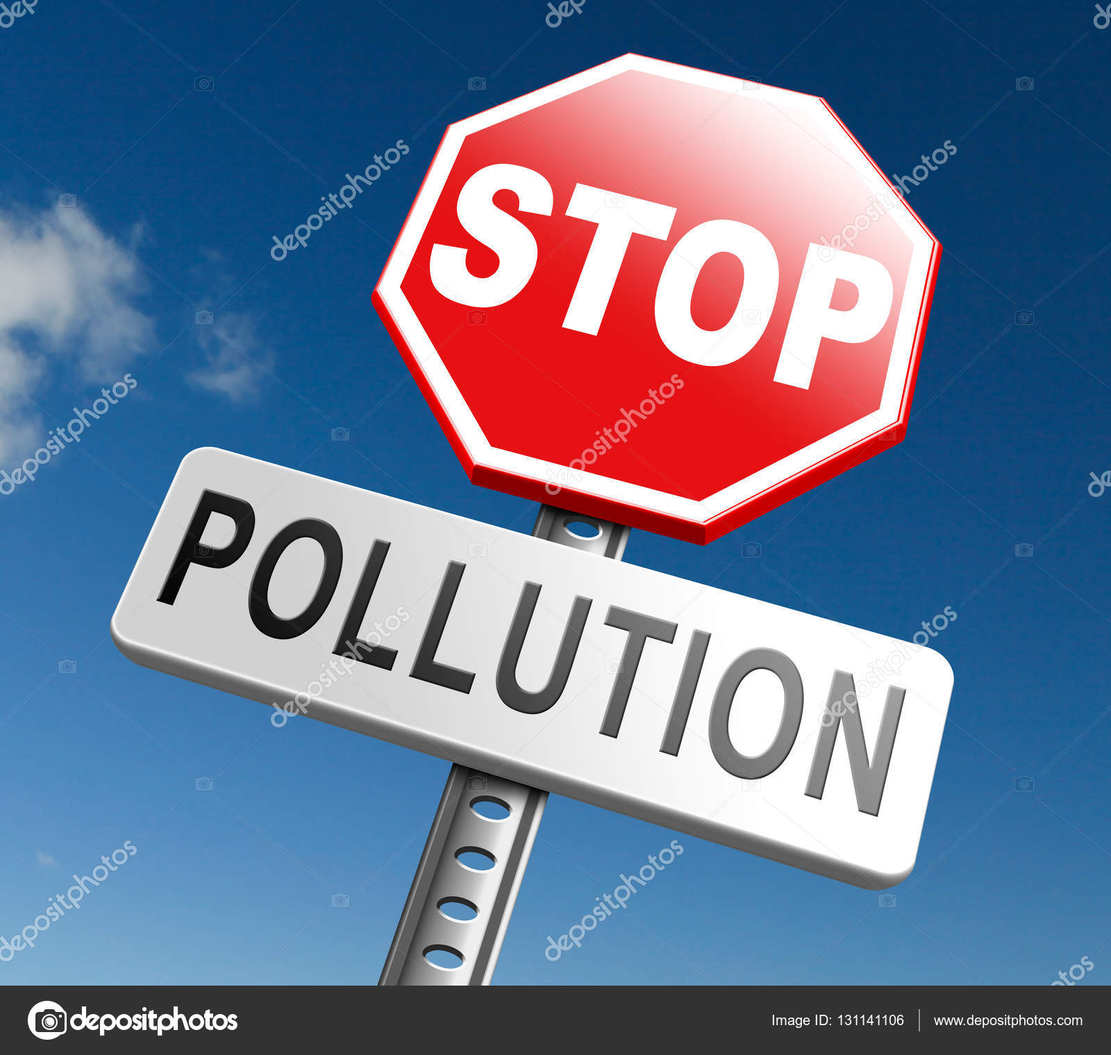 Stop pollution sign Stock Photo by ©kikkerdirk 131141106