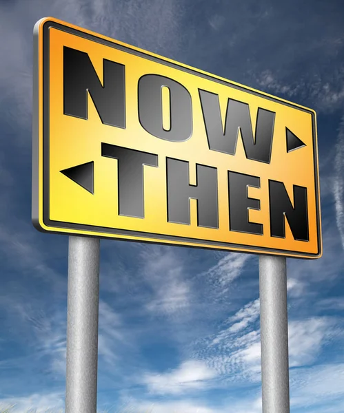 Now or never road sign — Stock Photo © kikkerdirk #144429175