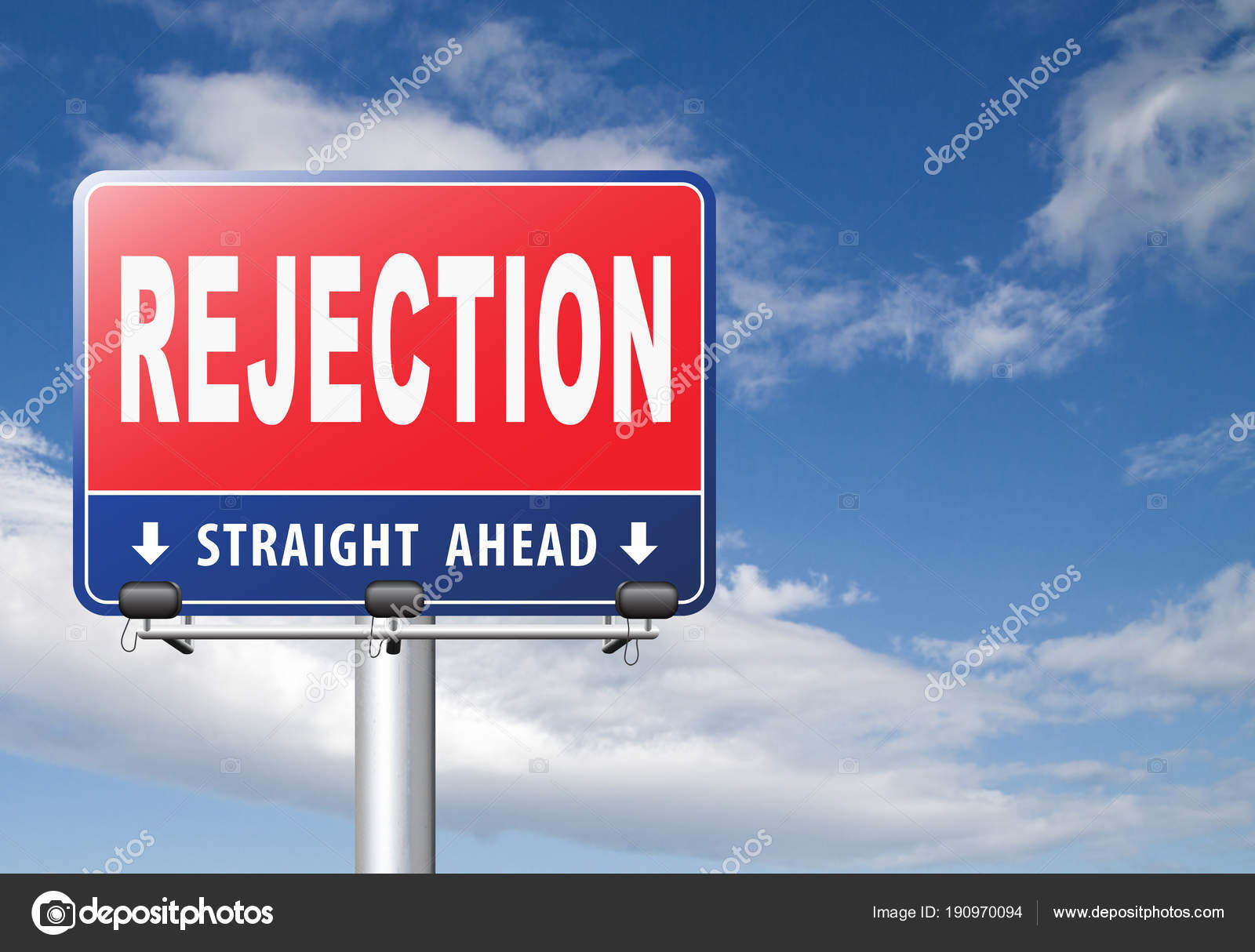 Rejection Road Sign Cloudy Sky Background Stock Photo by ©kikkerdirk ...