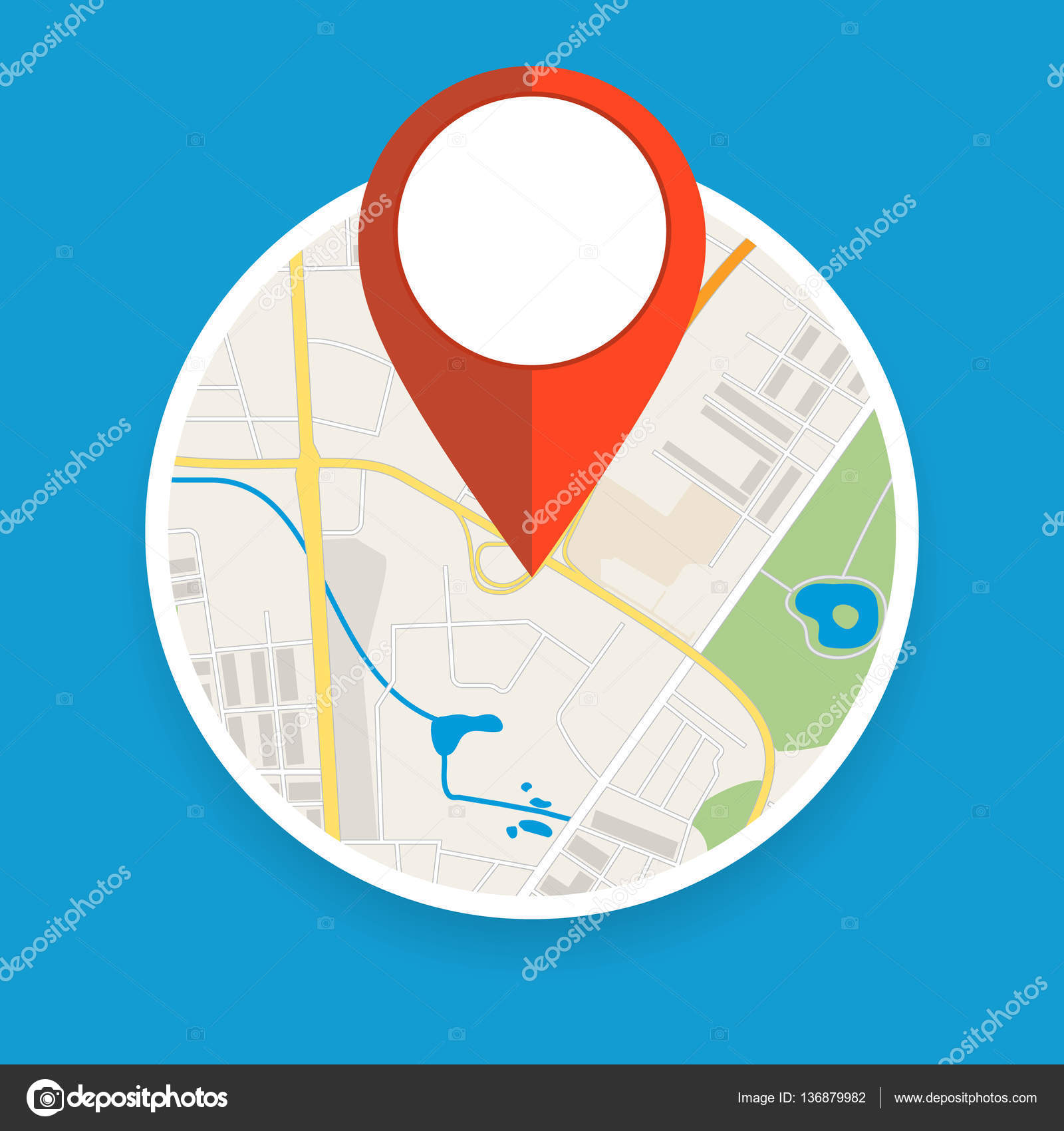 Navigation geolocation icon. Stock Vector by ©drogatnev 136879982