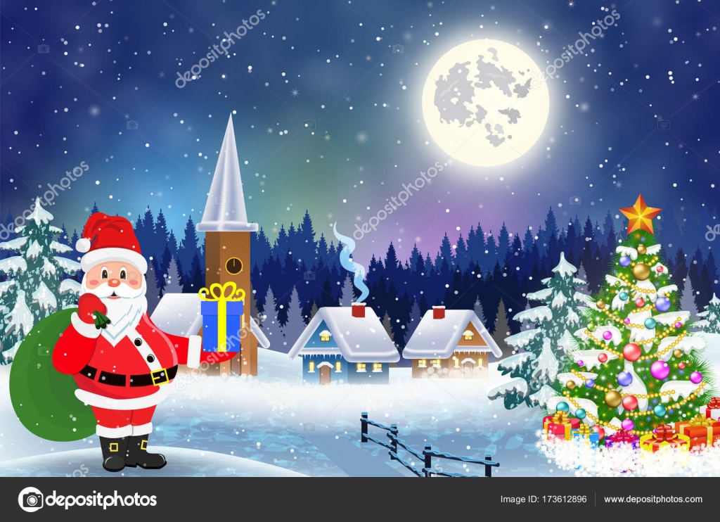 Paisaje navideño alta resolucion | casa en paisaje nevado de Navidad ...