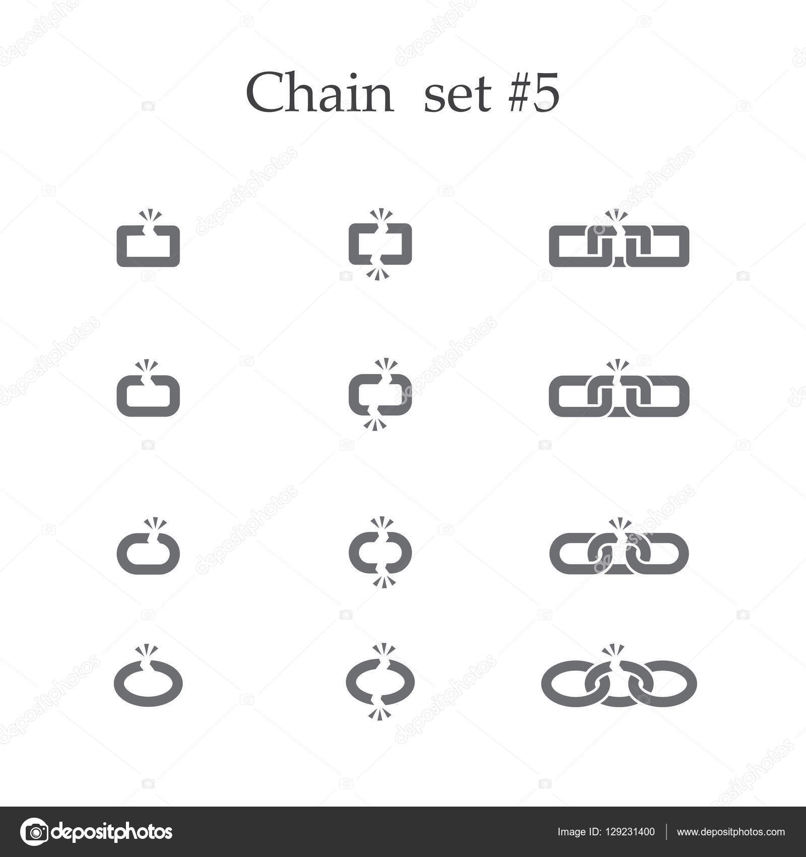 Chain set five Stock Vector Image by ©longquattro #129231400