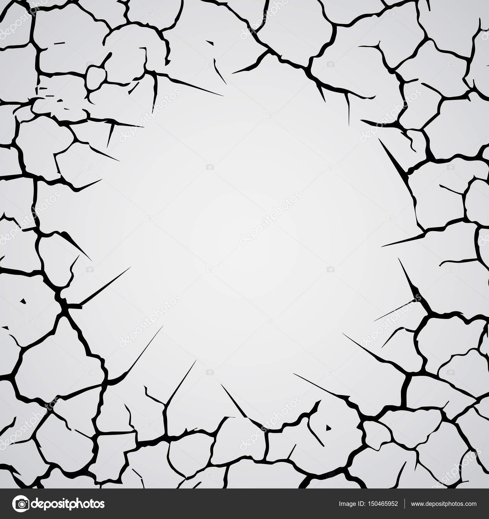 Cracks circle in the ground Stock Vector Image by ©longquattro #150465952