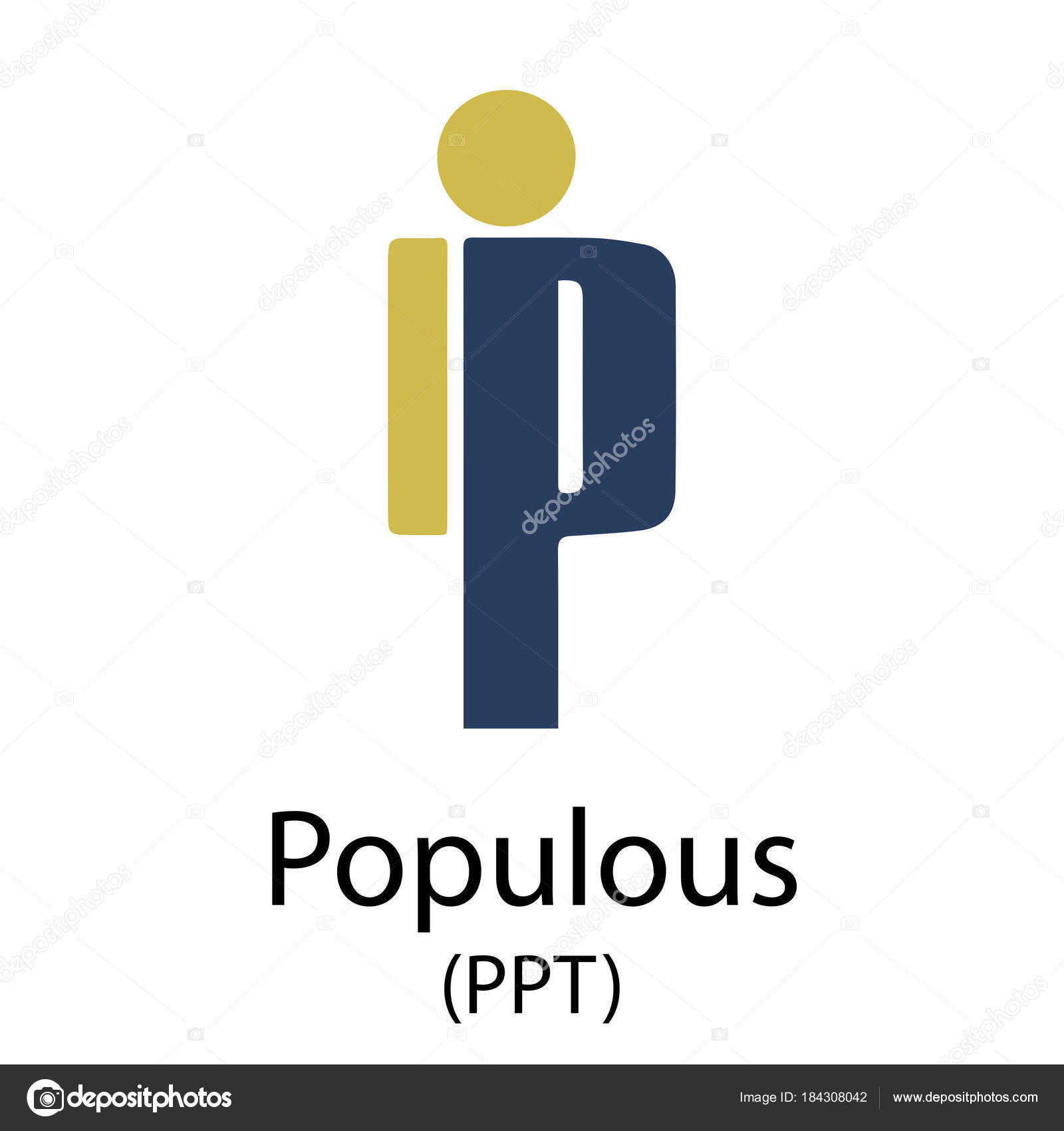 Populous cryptocurrency symbol Stock Vector Image by ©longquattro ...