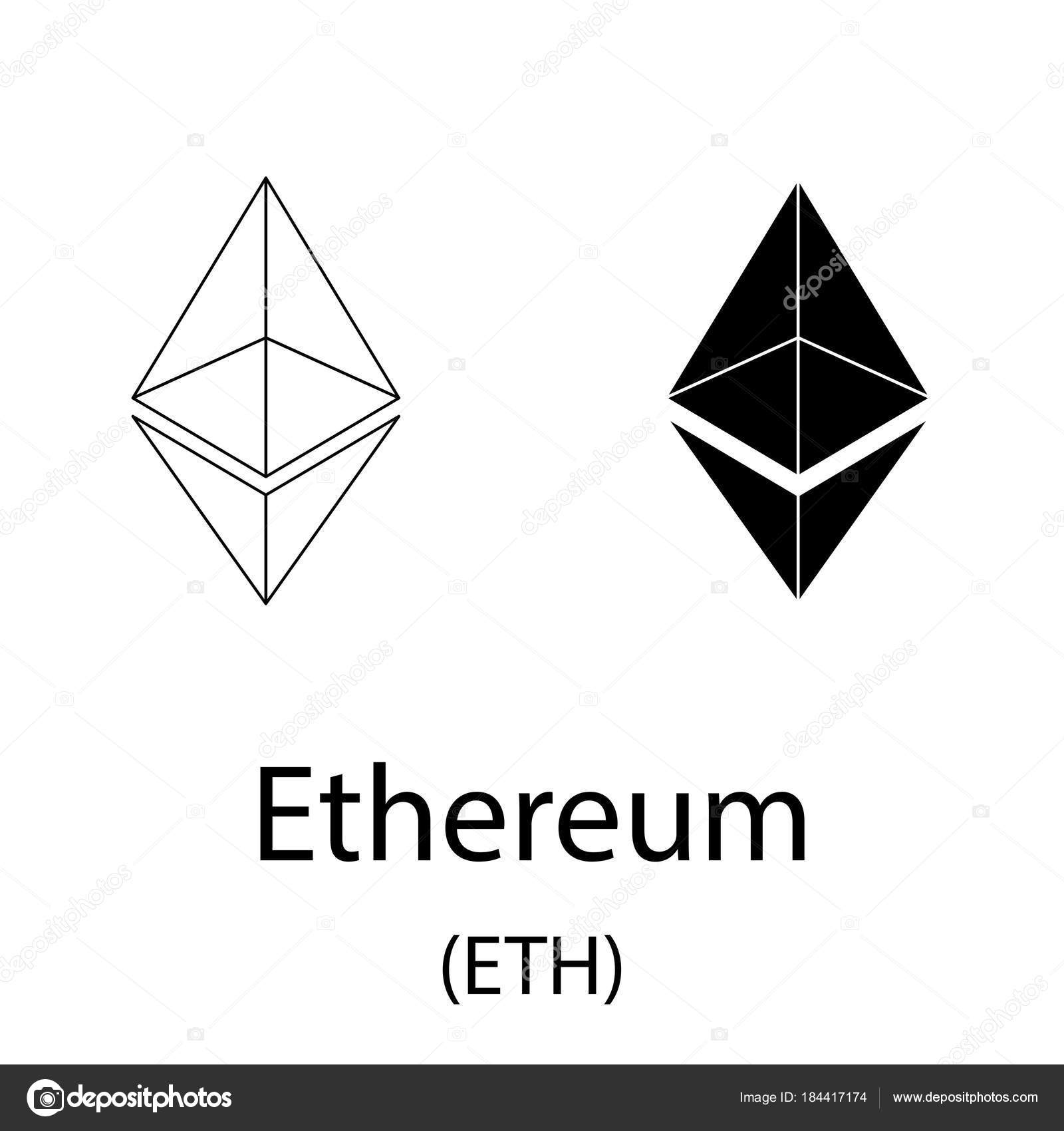 Ethereum black silhouette Stock Vector Image by ©longquattro #184417174