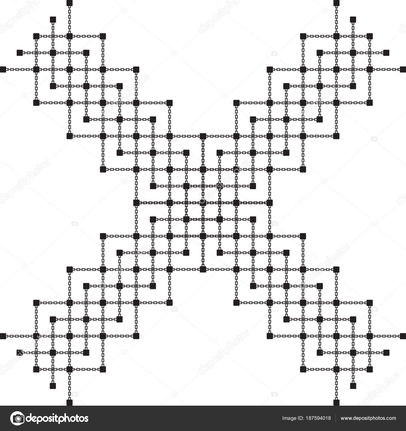 Chain with blocks Stock Vector by ©longquattro 187594018