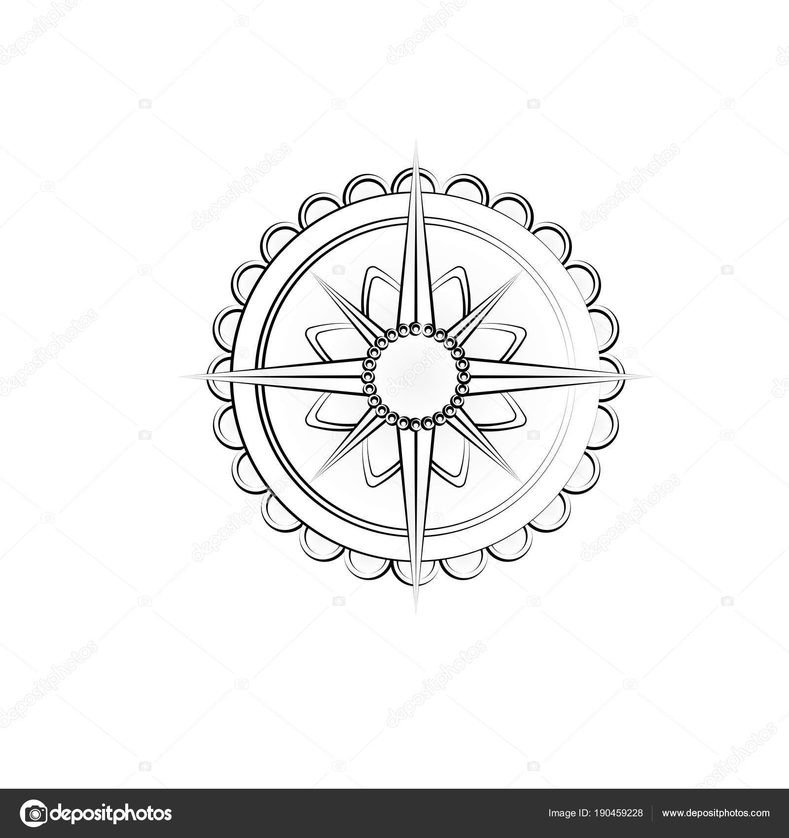 Outline wind rose Stock Vector by ©longquattro 190459228