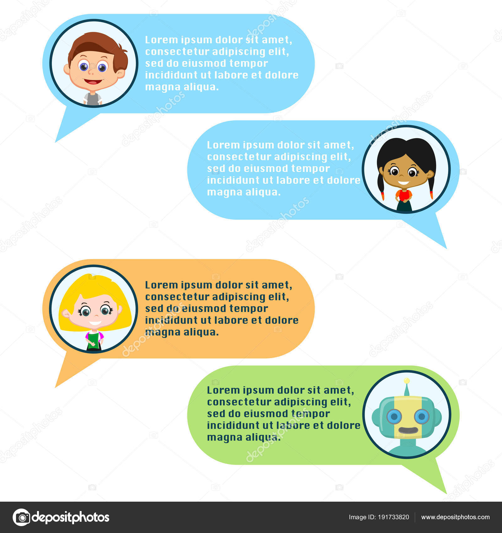 Chatbot and users chating Stock Vector Image by ©longquattro #191733820
