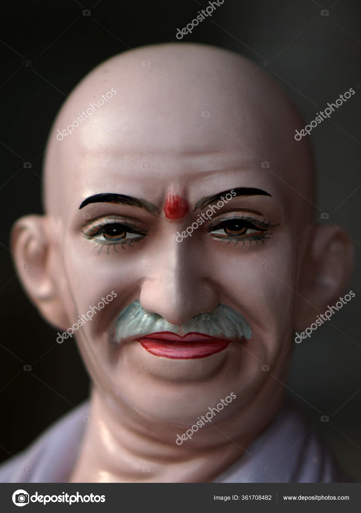 Closeup Portrait Mohan Das Karam Chand Gandhi Mahatma Gandhi Political ...
