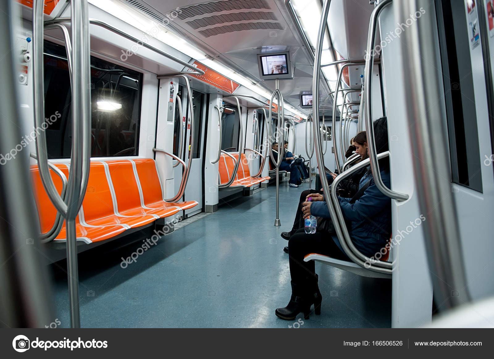 Inside metro wagon — Stock Editorial Photo © Alisa24 #166506526