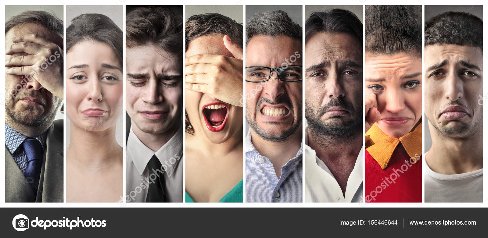 Sad collage | Collage of people being very sad — Stock Photo © olly18 ...
