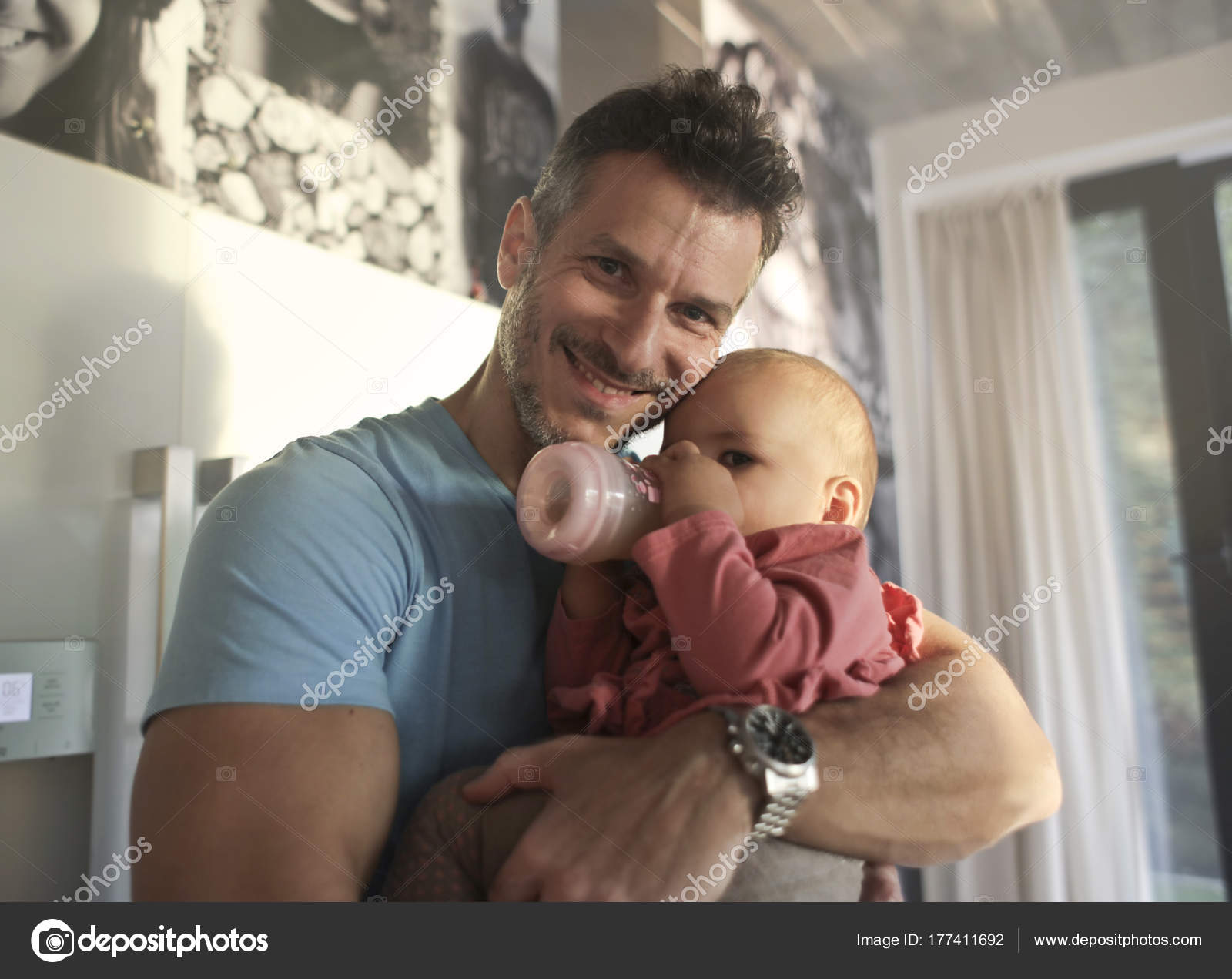 Father Hugging His Baby Child Stock Photo by ©olly18 177411692