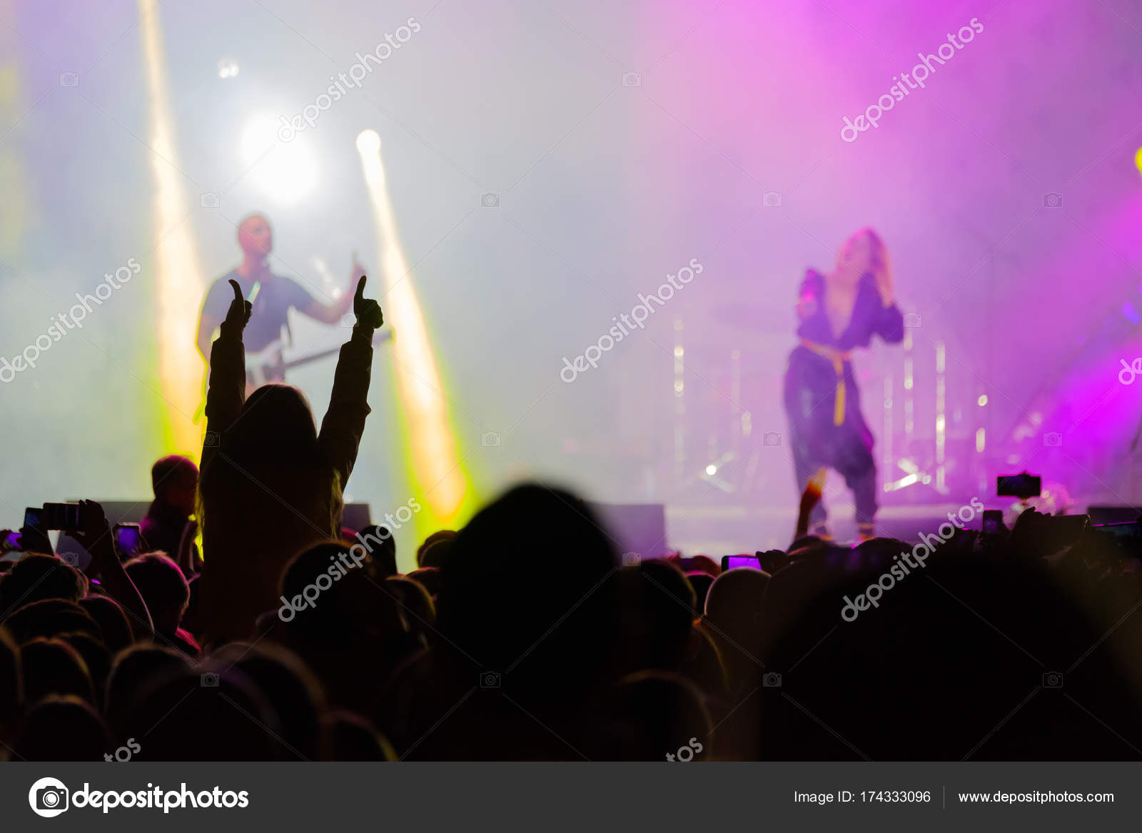 Group performing at live concert Stock Photo by ©toxawww 174333096