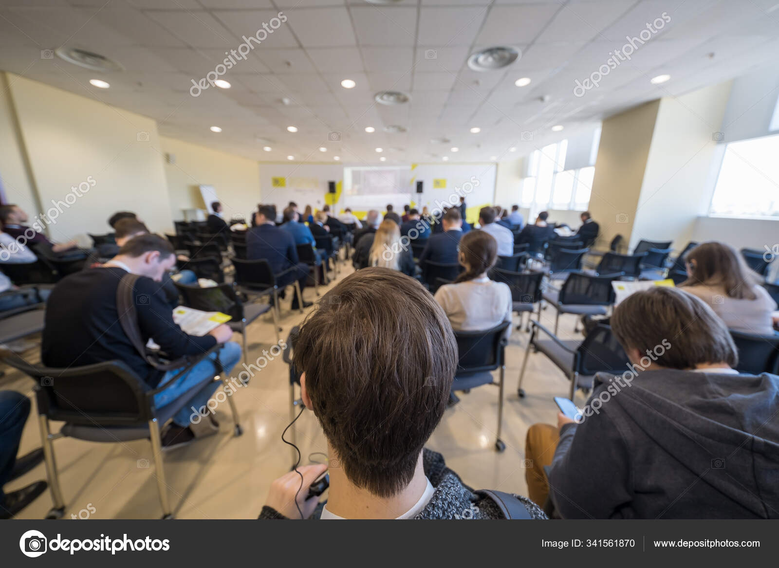 Students in class during a lecture — Stock Photo © toxawww #341561870