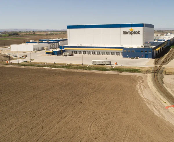 CALDWELL, IDAHO - APRIL 13, 2020: High angle view of the simplot ...