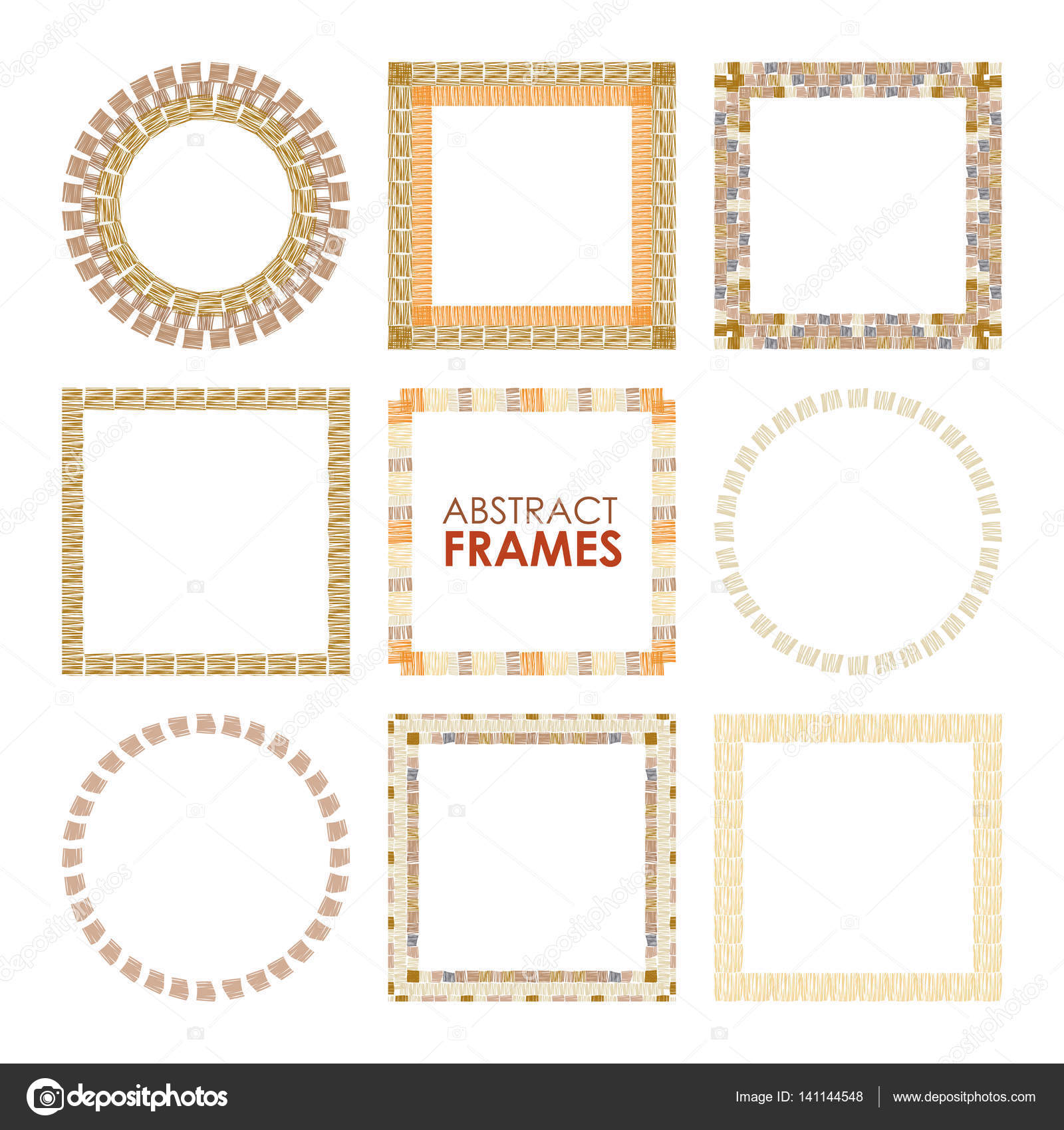 Ethnic vector frame set Stock Vector by ©lolya1988 141144548