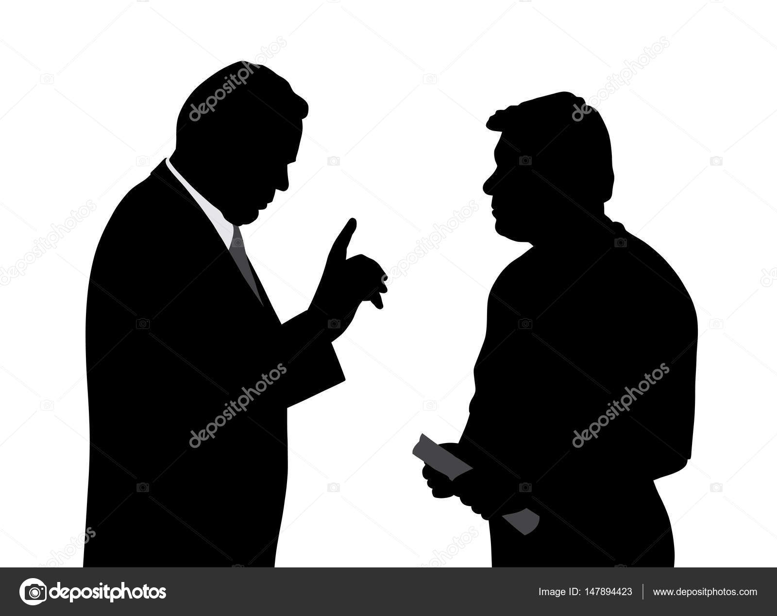 Trabajador, Advertencia, Señalando, Subordinado, Regañar Imagen ...