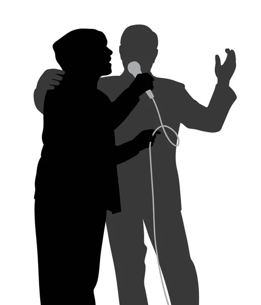 20 Duet singing silhouette Vector Images, Duet singing silhouette ...