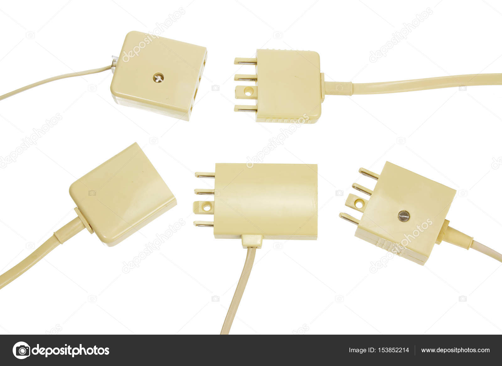 Landline Phone Plugs — Stock Photo © newlight #153852214