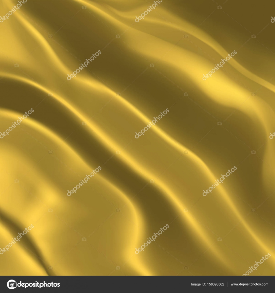 Golden wavy fabric background. Beautiful gold silk Stock Vector by ...