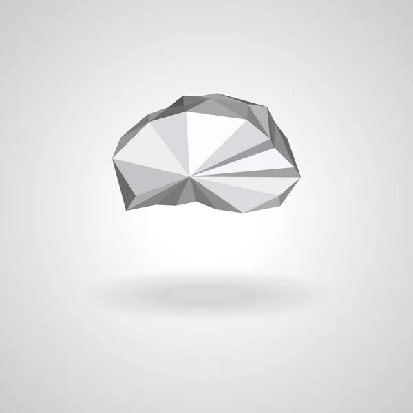 Polygonal low poly cloud with shadow — Stock Vector © ivn3da #159133446