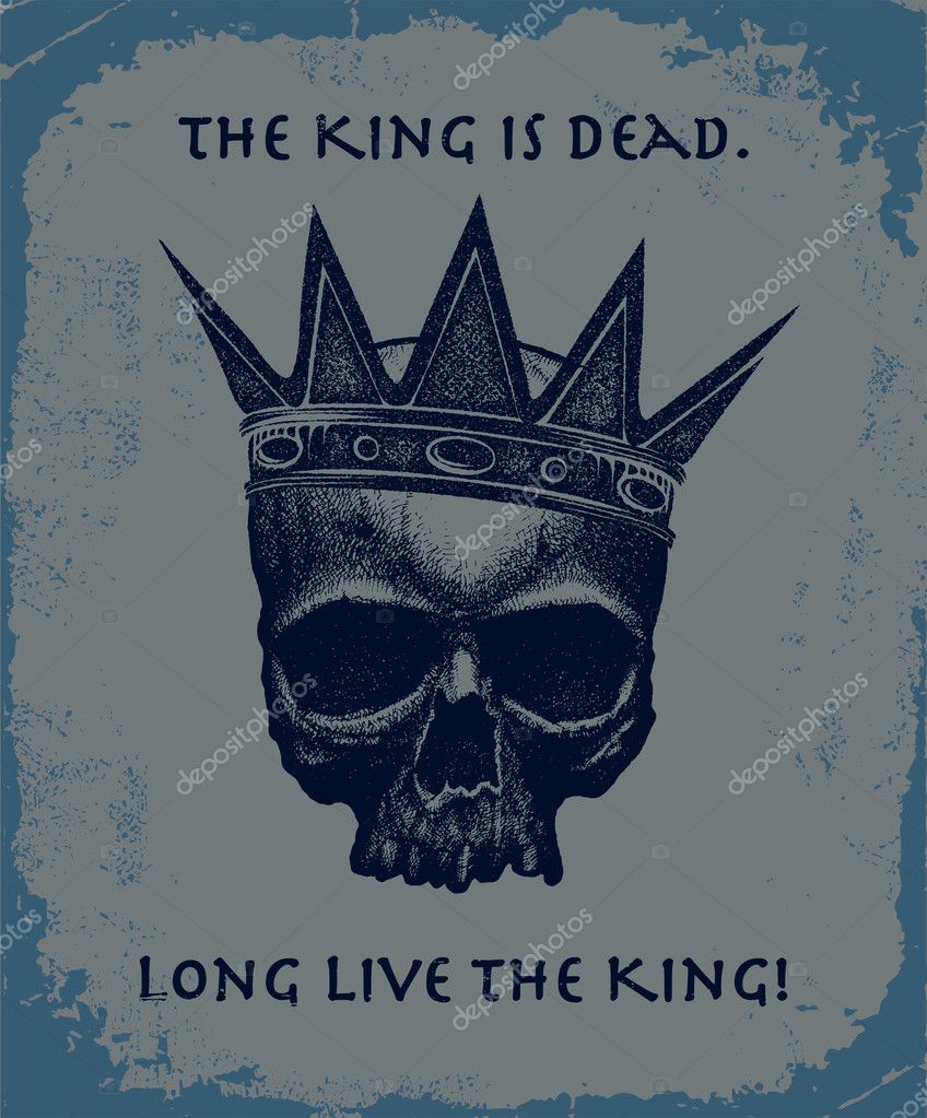 Hand Drawn King Skull Wearing Crown Stock Vector By ©diddle 125036080