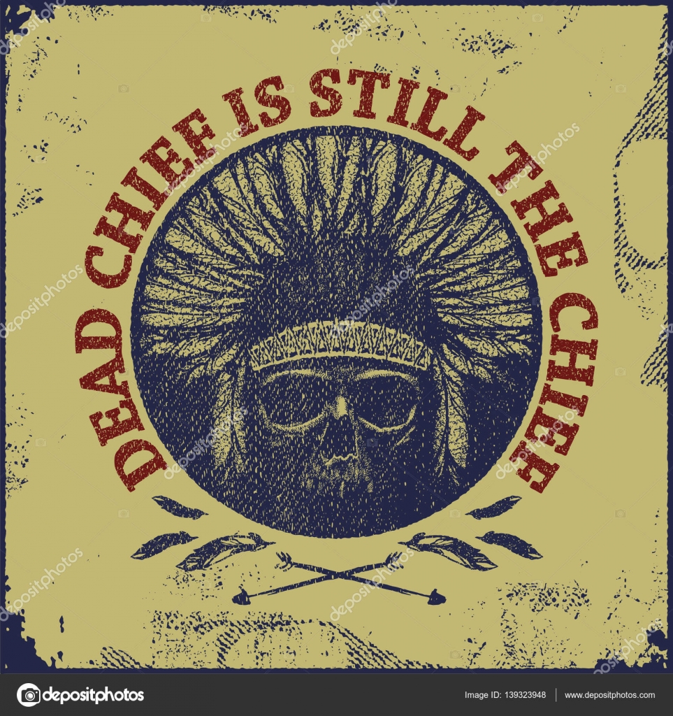 Skull indian chief hand drawing style Stock Vector Image by ©DIDDLE ...