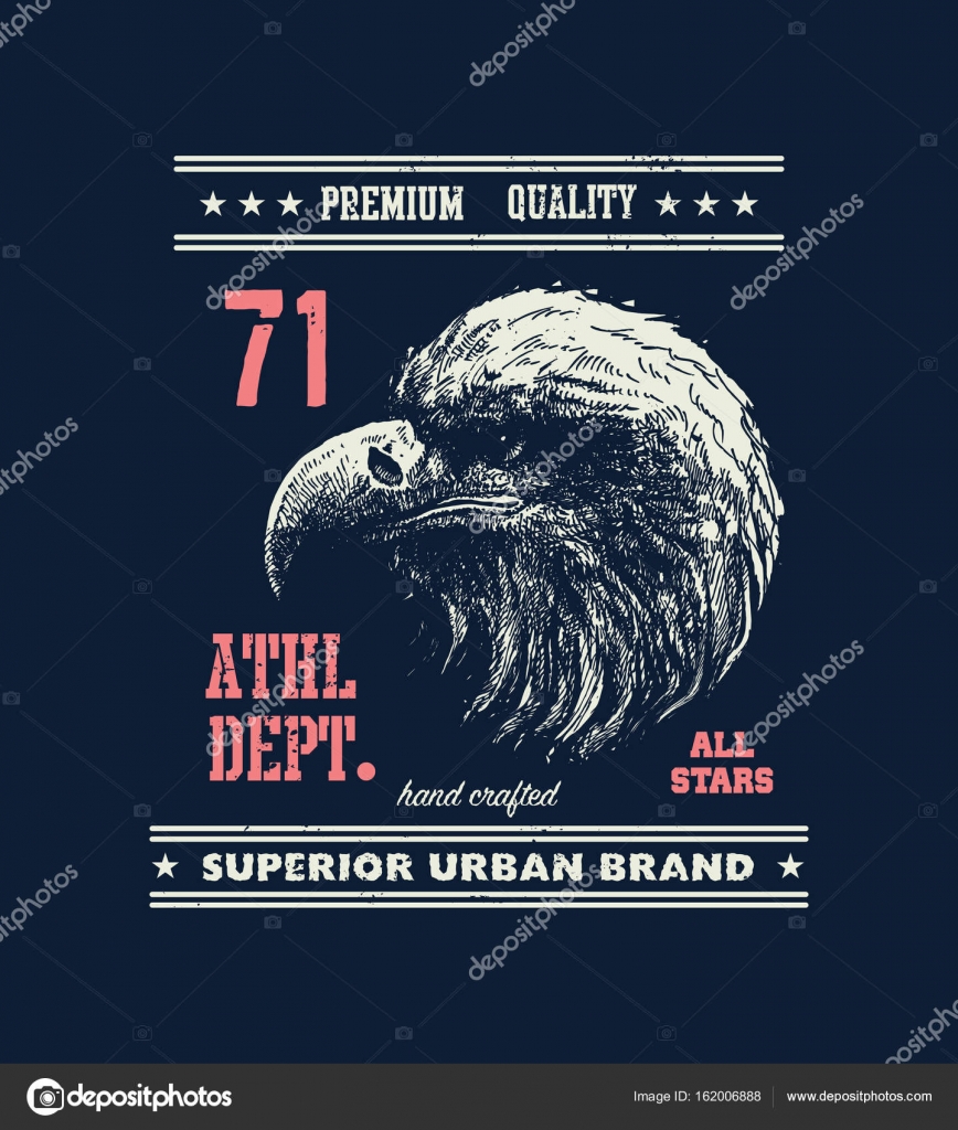 Vintage urban typography with eagle head Stock Vector Image by ©DIDDLE ...