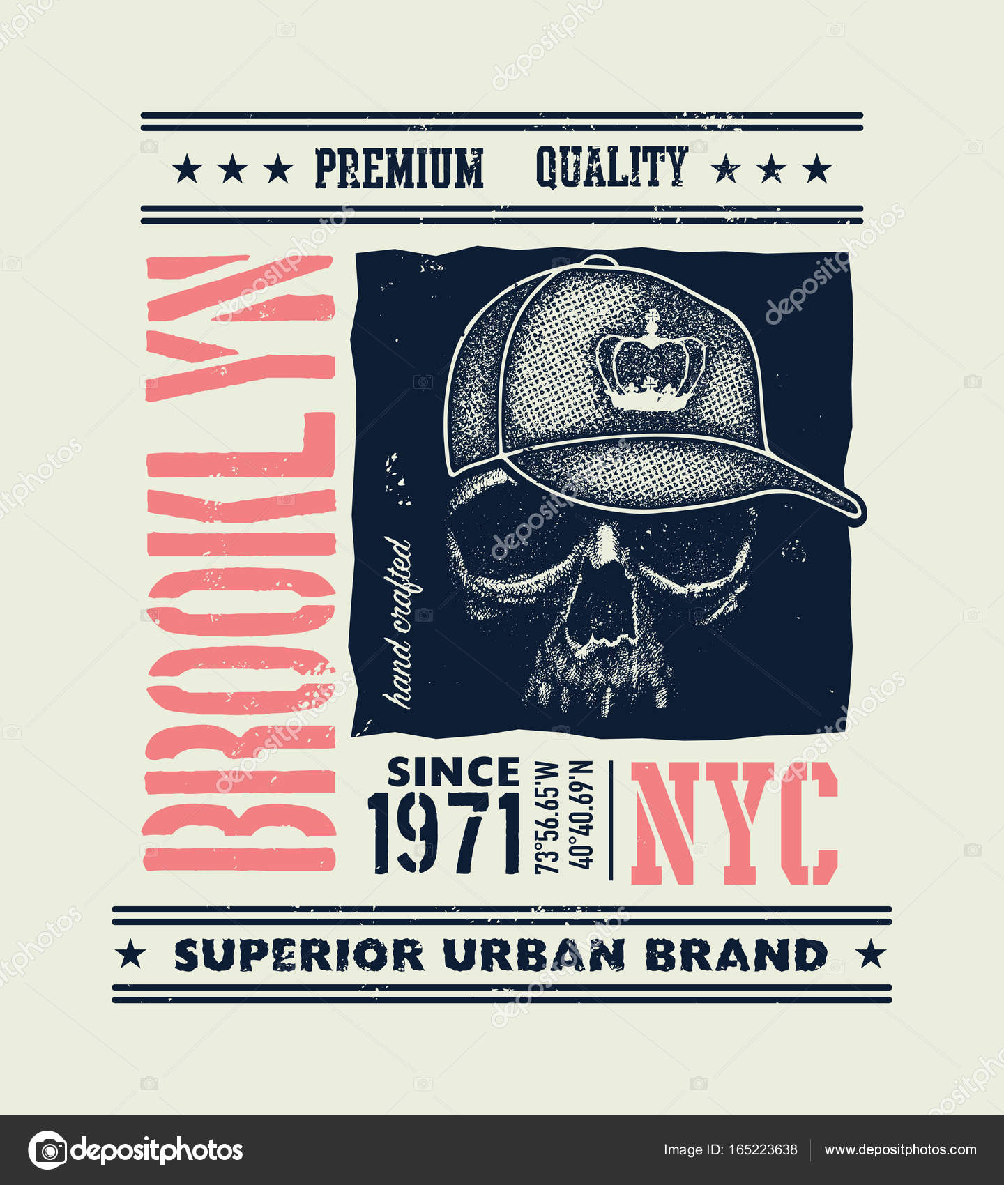 Vintage urban typography with skull Stock Vector Image by ©DIDDLE ...