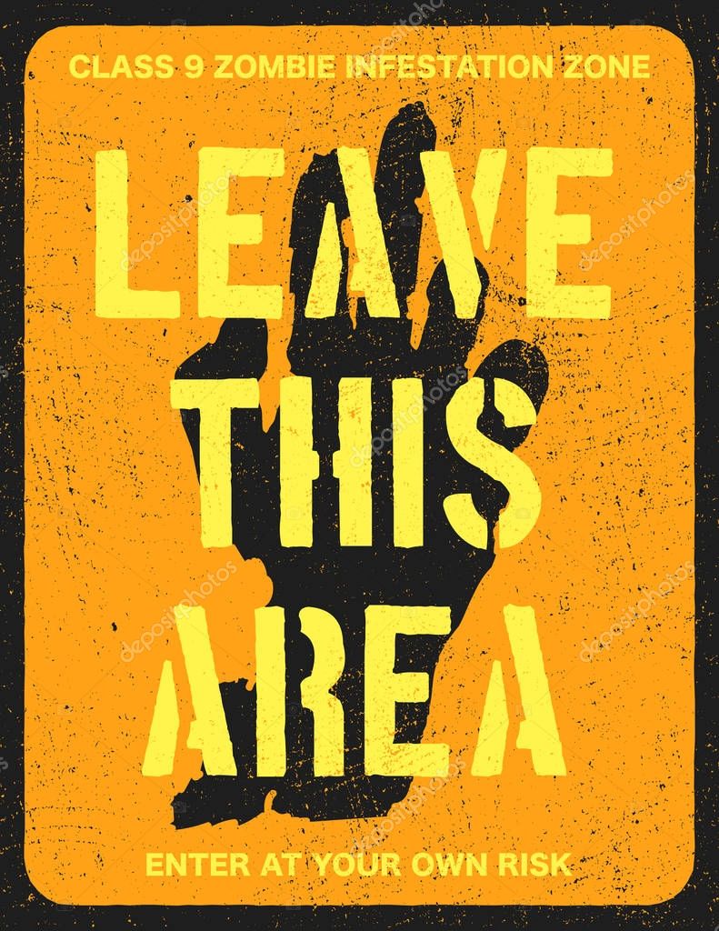 cartel zombi brote letrero 2024