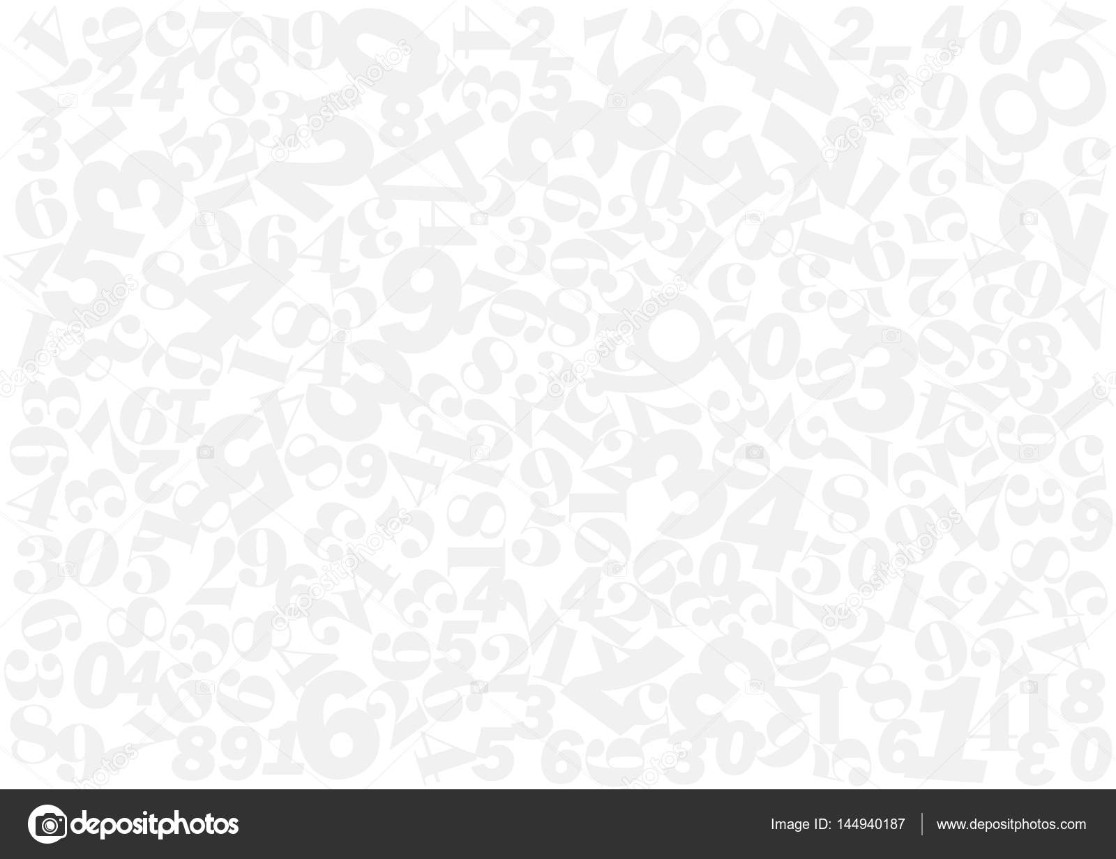Conjunto de números. Fondo blanco . Vector de stock #144940187 de ...