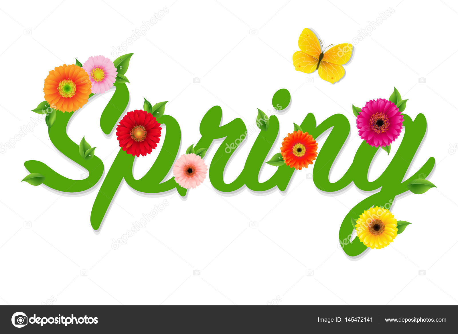 Spring Text Poster Stock Vector by ©adamson 145472141