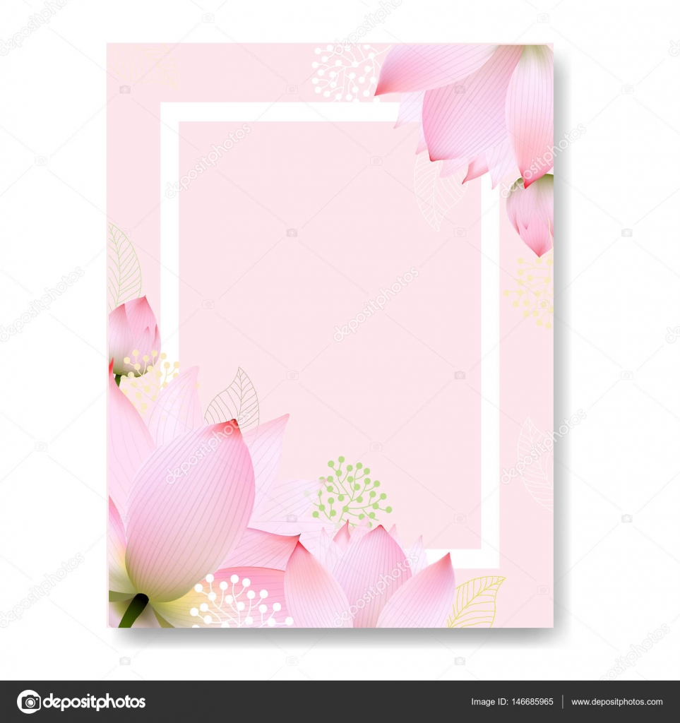 Floral Border With Lotus Stock Vector Image by ©adamson #146685965