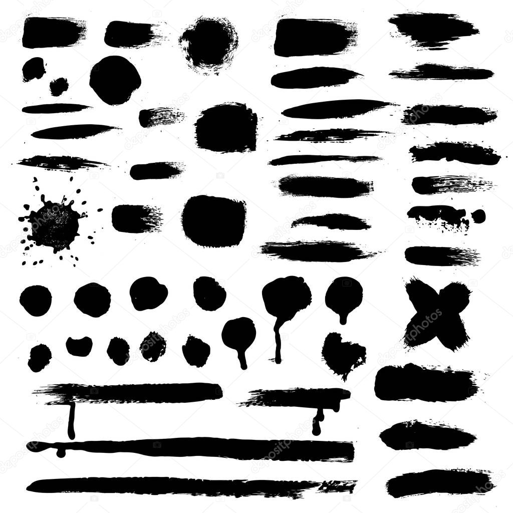 Conjunto de manchas negras, ilustración vectorial 2022