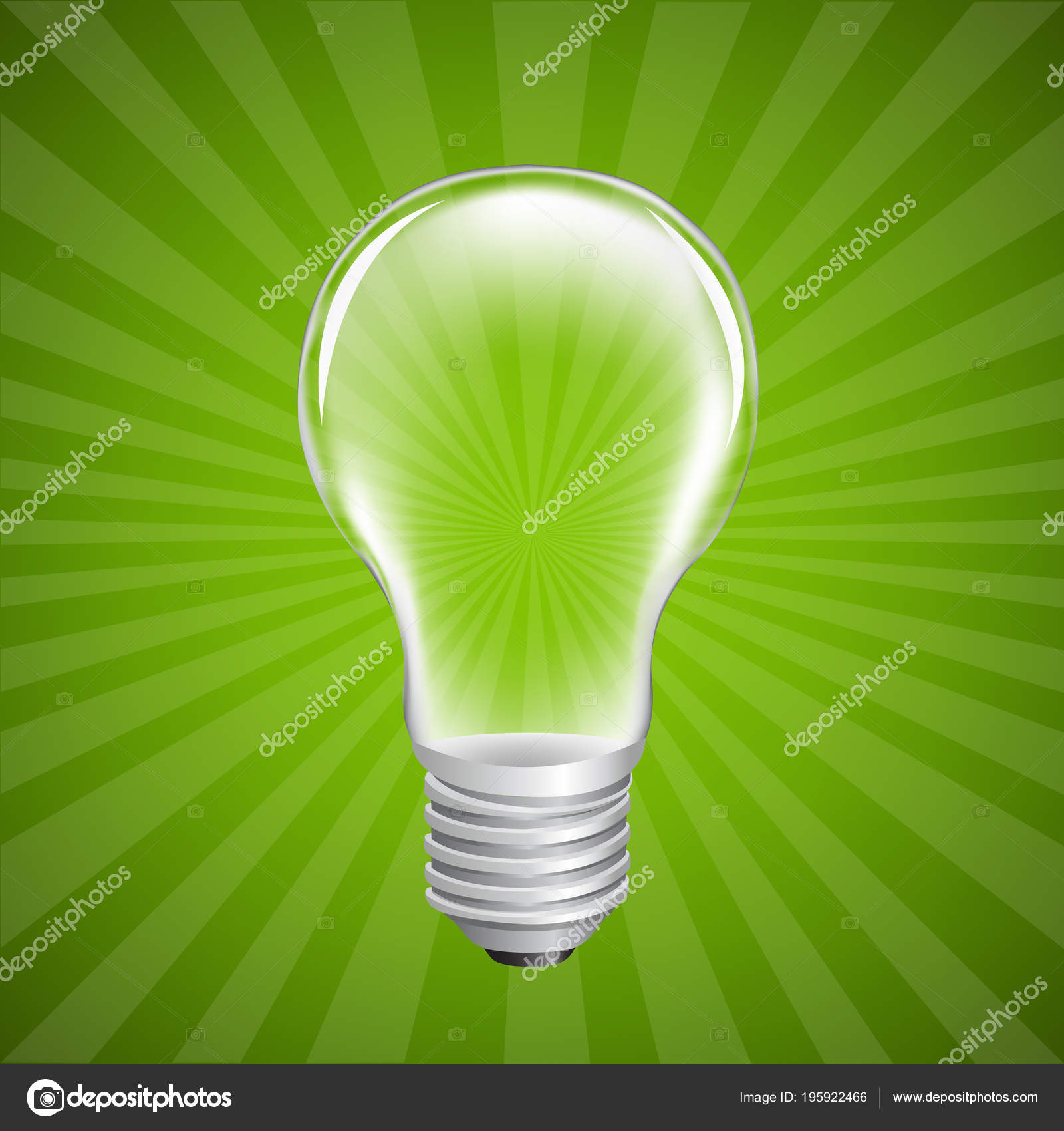 Bulb Sunburst Background Gradient Mesh Vector Illustration Stock Vector ...