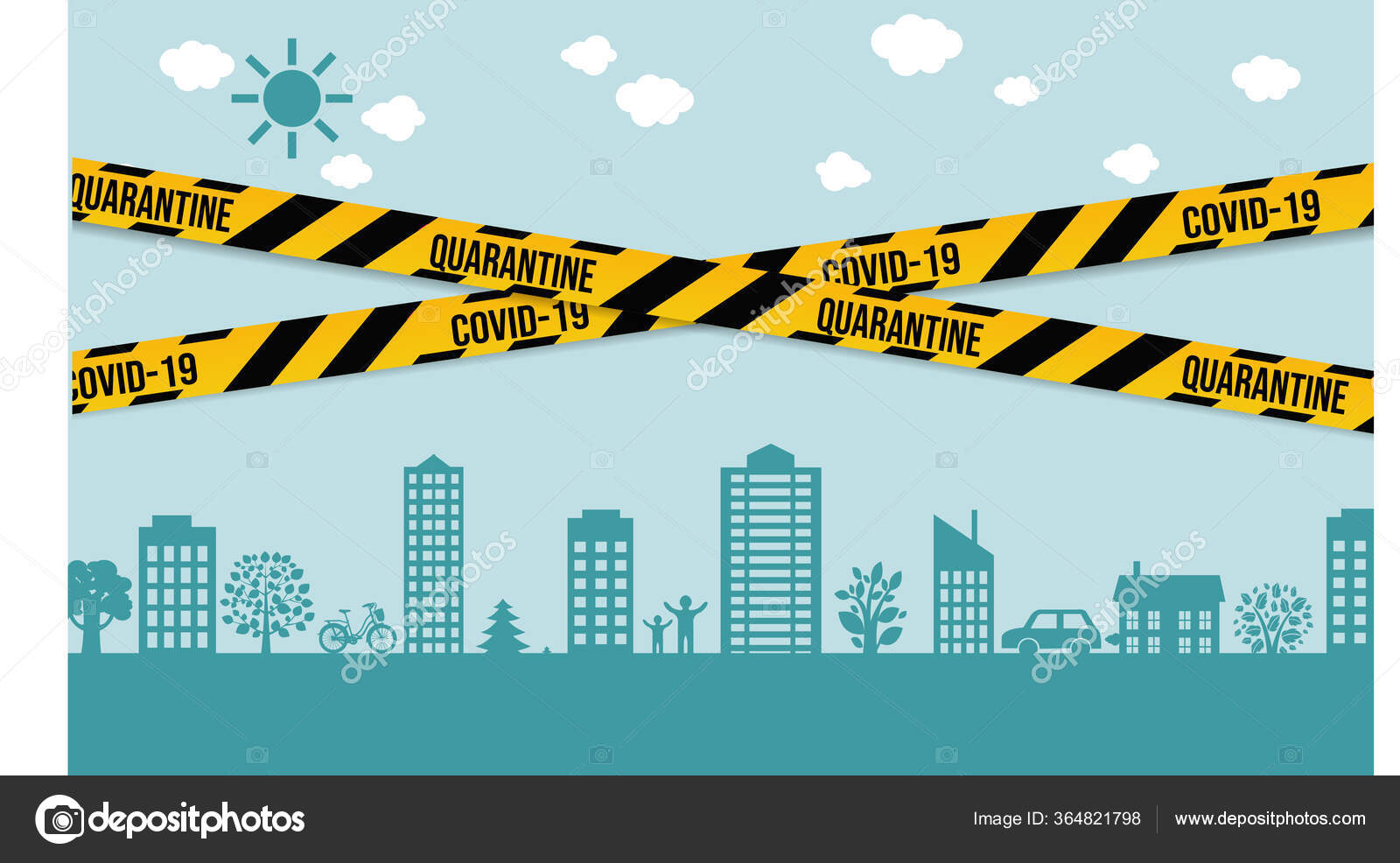 City Border Isolated Quarantine Text Stock Vector Image by ©adamson ...