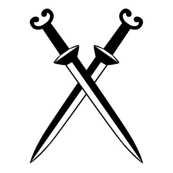 Silhouettes of crossed swords Stock Vector Image by ©1rudvi #127637670